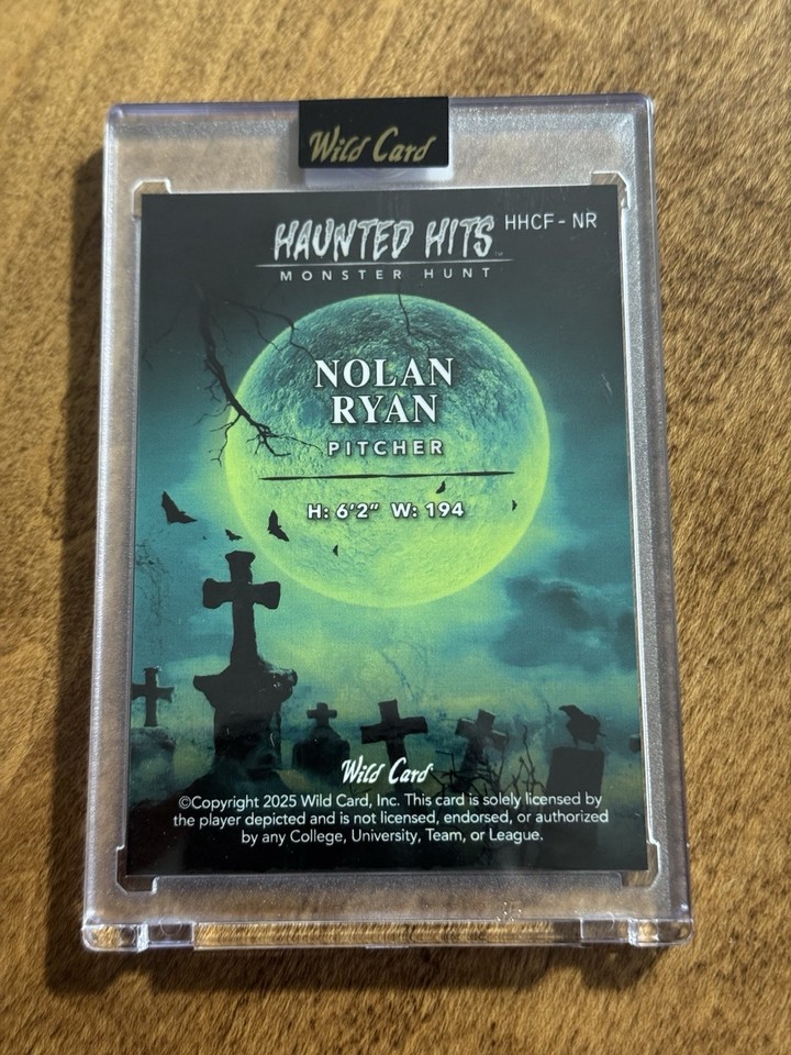 Nolan Ryan 4/4 Haunted Hits Monster Hunt Cornfield - Wild Card - Texas ...