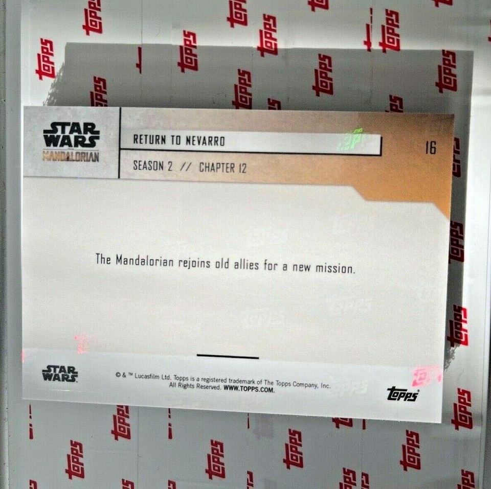 2020 TOPPS NOW STAR WRS THE MANDALORIAN RETURN TO NEVARRO CARD 16 | eBay