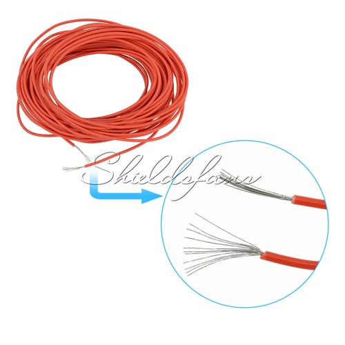 Red UL-1007 24AWG Hook-up Wire 80°C / 300V 10M Cord Hook-up DIY ...