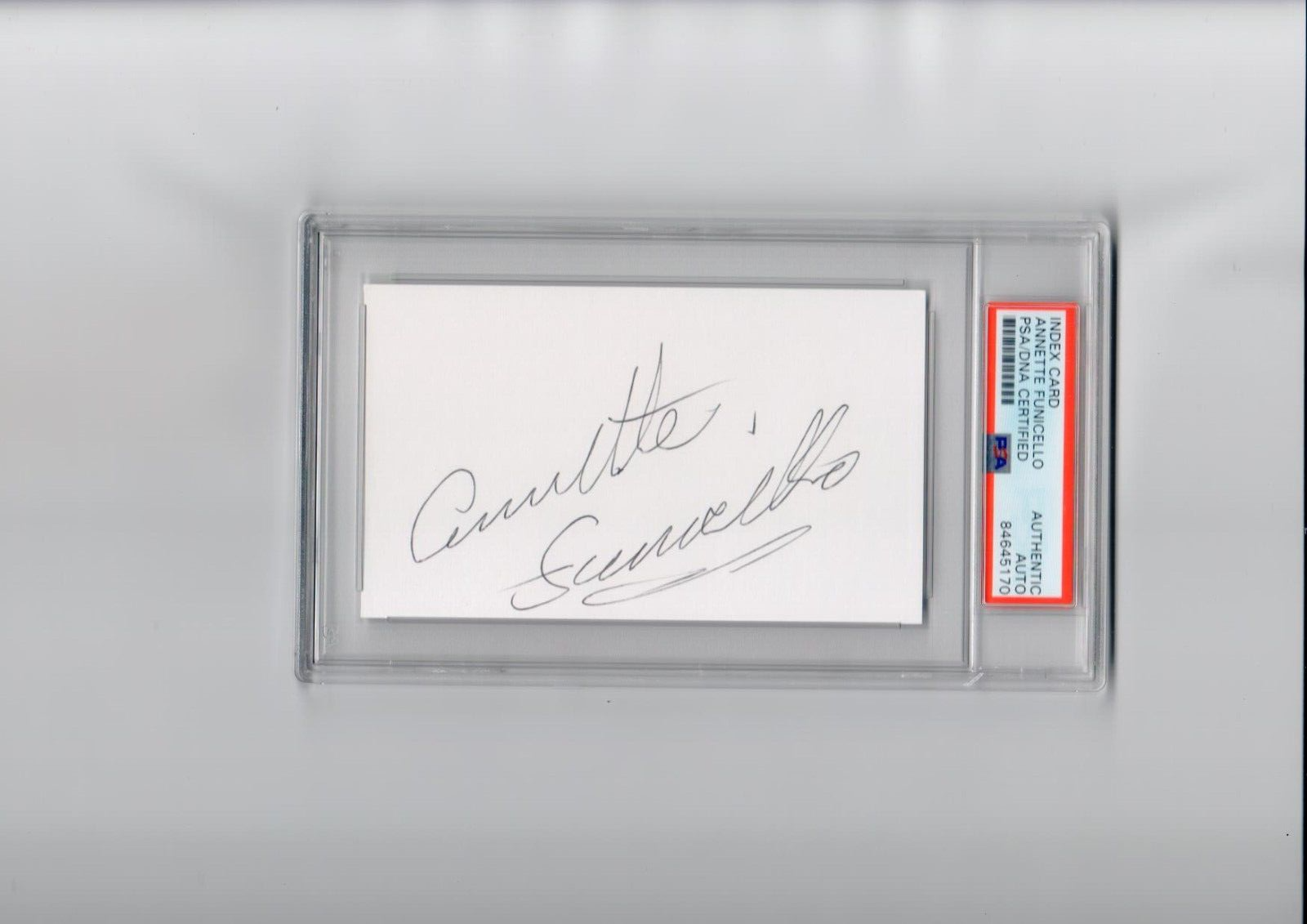 Annette Funicello Signed Autographed 5x3 Index Card PSA Certified ...