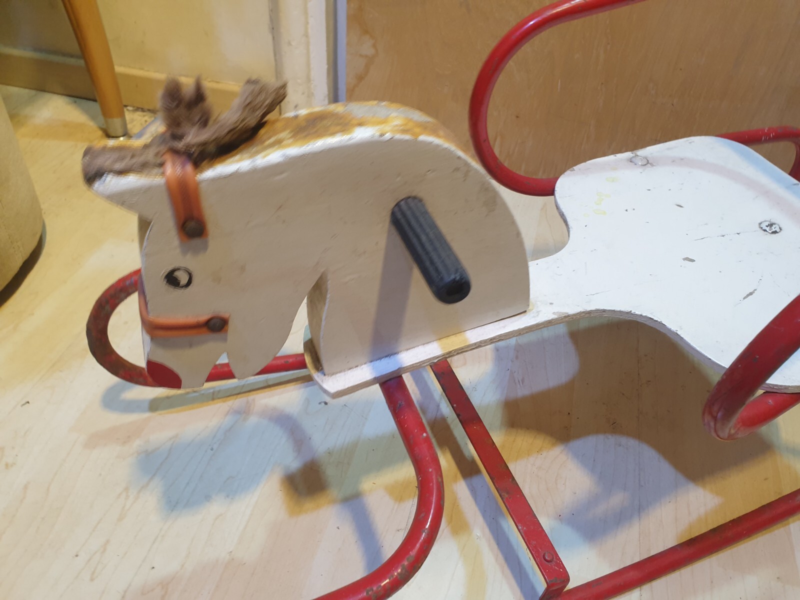 Vintage Mobo Mid Century Childs Toy Rocking Horse Metal Frame Shop Prop ...