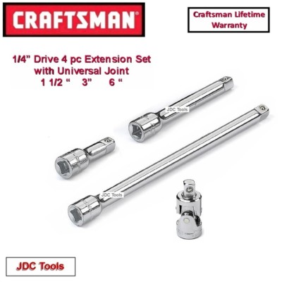 CRAFTSMAN 1/4" Extension 4 pc Accessory Drive Tool Set | eBay