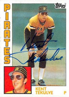 Kent Tekulve autographed baseball card (Pittsburgh Pirates) 1984 Topps ...