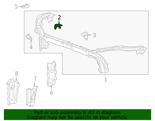 GM OEM 2020-2021 Encore GX Radiator Support Upper Tie Bar Bracket Right ...