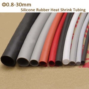 0.8mm-30mm Silicone Rubber Heat Shrink Tubing Flexible Heatshrink Tube ...