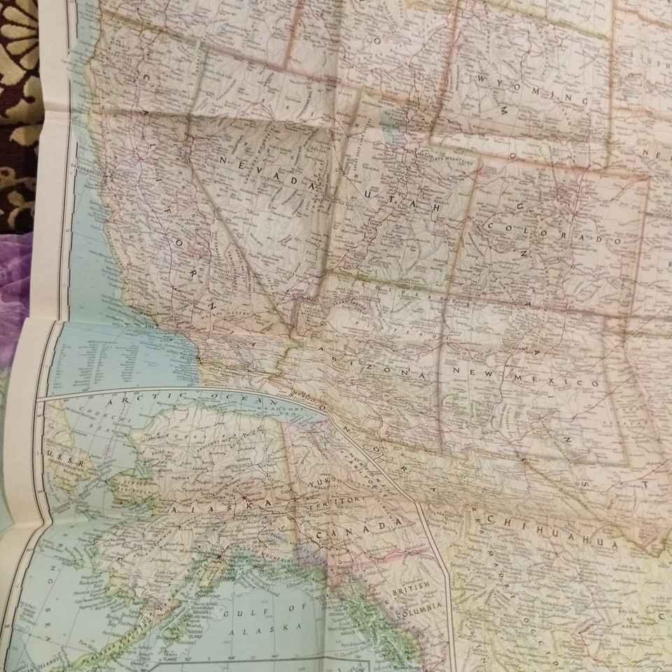 Vintage Map The United States Drawn in Cartographic Section National ...