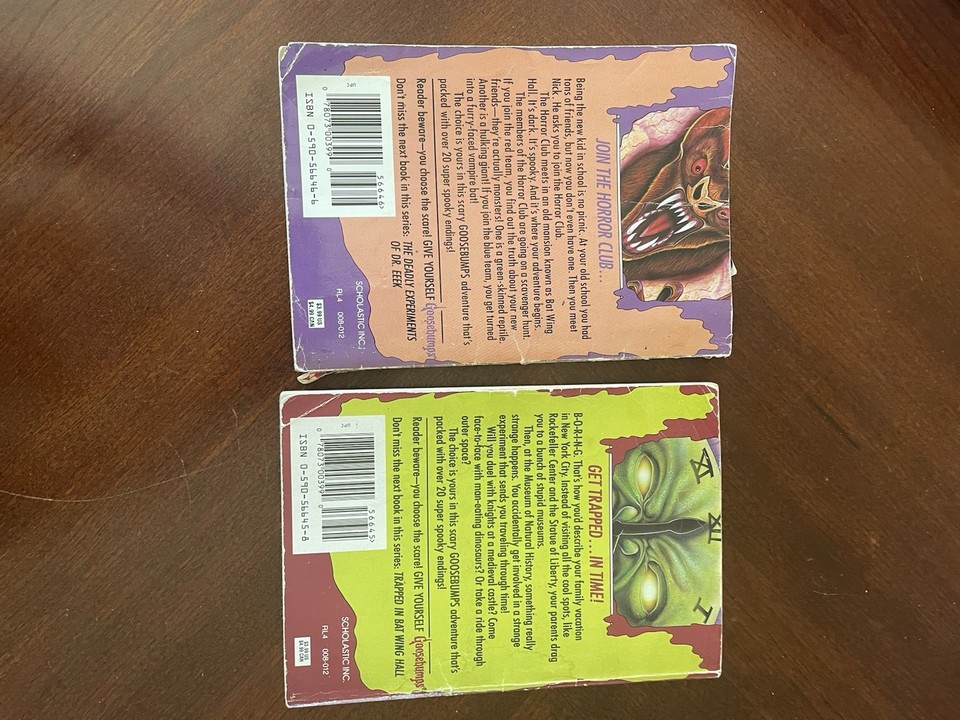 Give Yourself Goosebumps Books 2-3 RL Stine 1st Printings Tick Tock You ...