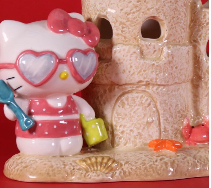Blue Sky Clayworks HELLO KITTY Sand Castle Candle Tea Light House NEW ...