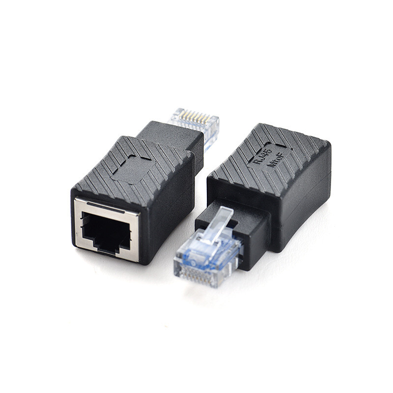Angle RJ45 Male to Female Cat5 6 Ethernet LAN Extension Adapter Network ...