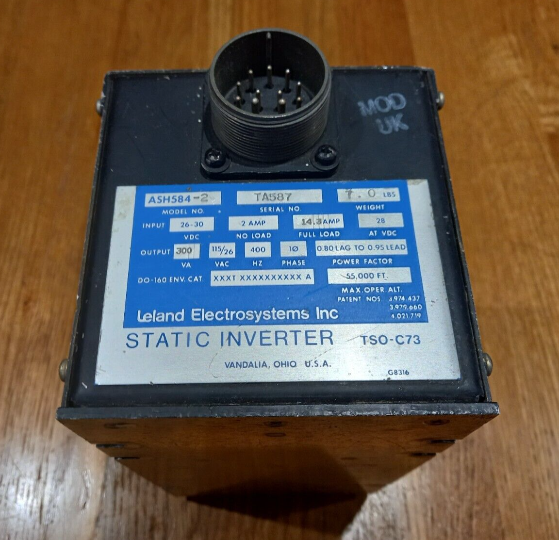 Leland Electrosystems Inc. Static Inverter ASH-584-2 - Untested | eBay UK