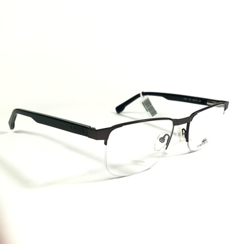Lacoste L2248 033 Eyeglasses Frames Grey Green Rectangular Half Rim 53 ...