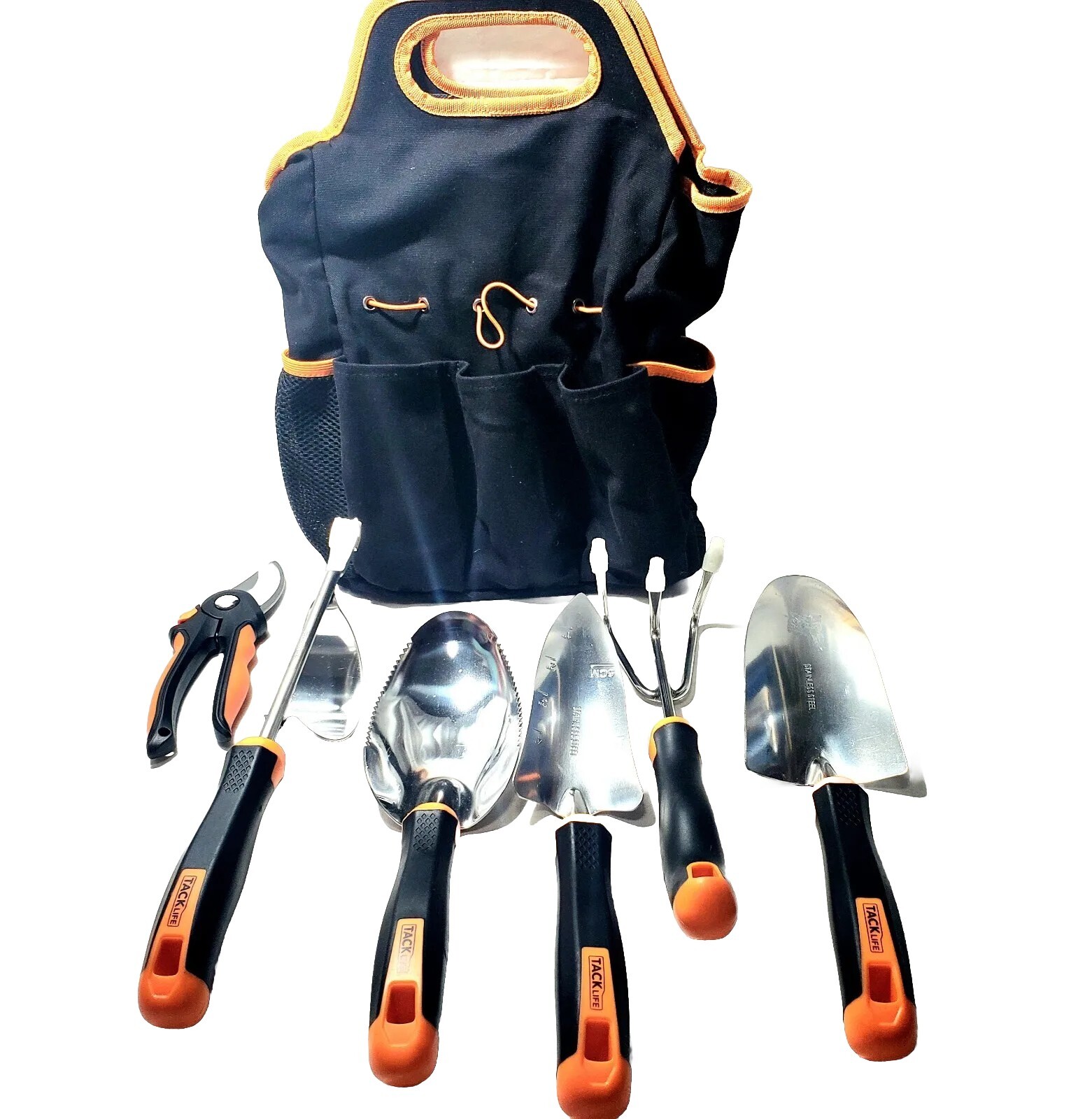 Tacklife Garden Tools Set 7 Piece Stainless Steel Heavy Duty Gardening ...