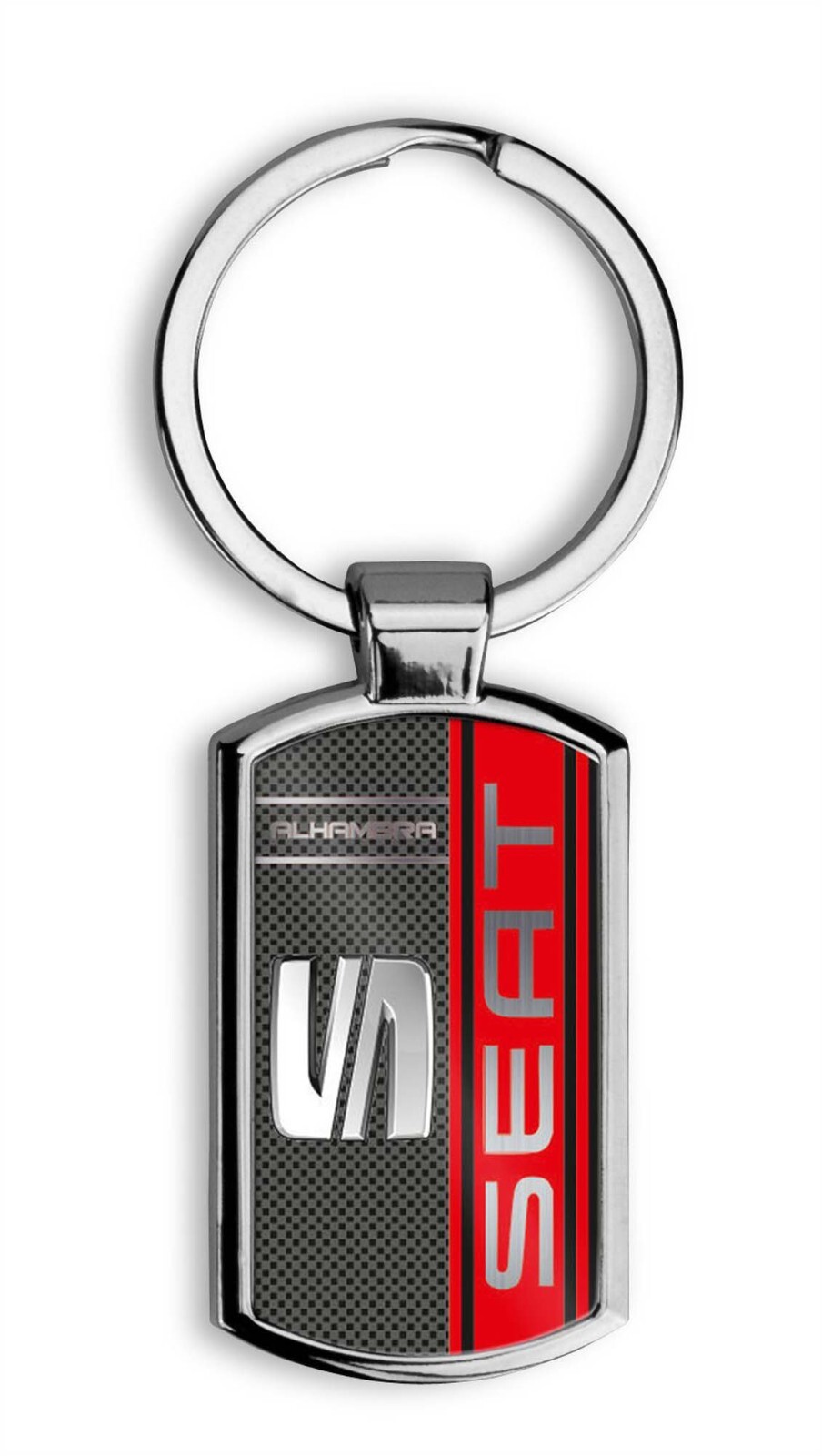 SEAT CAR LOGO OBLONG CHROME KEYRING - Choice of Model Ibiza Leon | eBay UK
