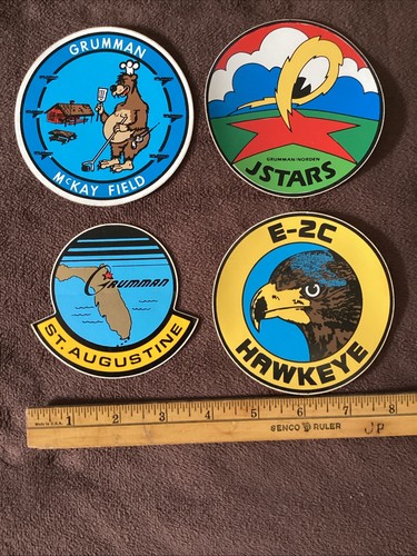 Grumman Stickers: McKay Field, St. Agustine, JSTARS and E-2C Excellent ...