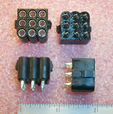 QTY (10) 9 POSITION (3x3) FEMALE HEADER CONNECTORS 3.5mm 680742 ELECO ...
