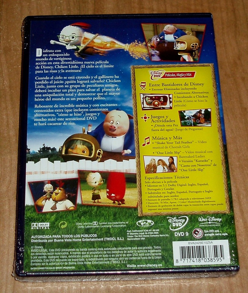 Chicken Little DVD Classic Disney Nº 47 New Animation (Sleeveless Open ...