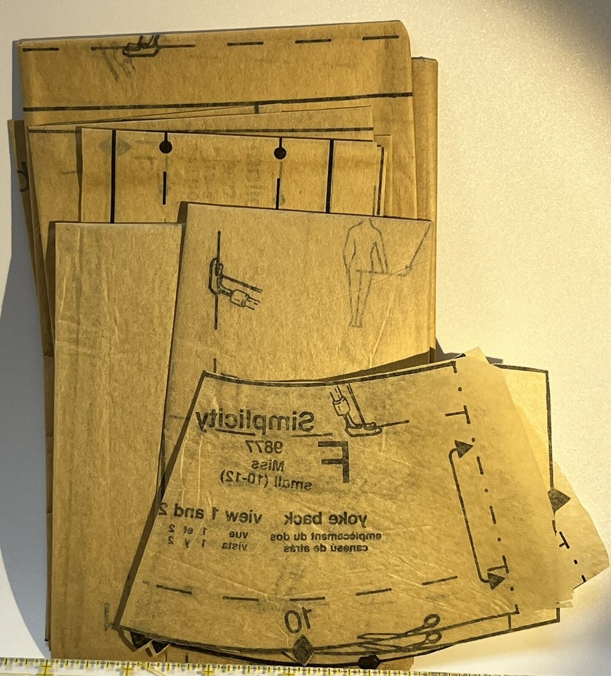 1980 Vintage Simplicity Pattern 9877 Babydoll Nightgown PAJAMAS PJs Sz ...