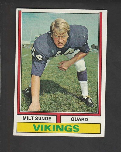 1974 Topps #57 Milt Sunde EXMT+ Vikings 153929 | eBay