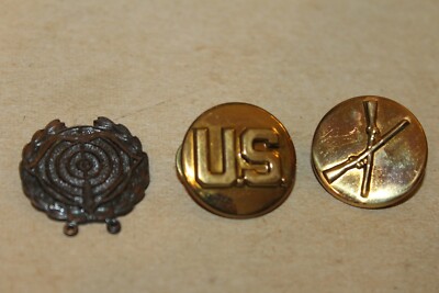 THREE VINTAGE U.S. MILITARY UNIFORM PINS or BADGES | eBay