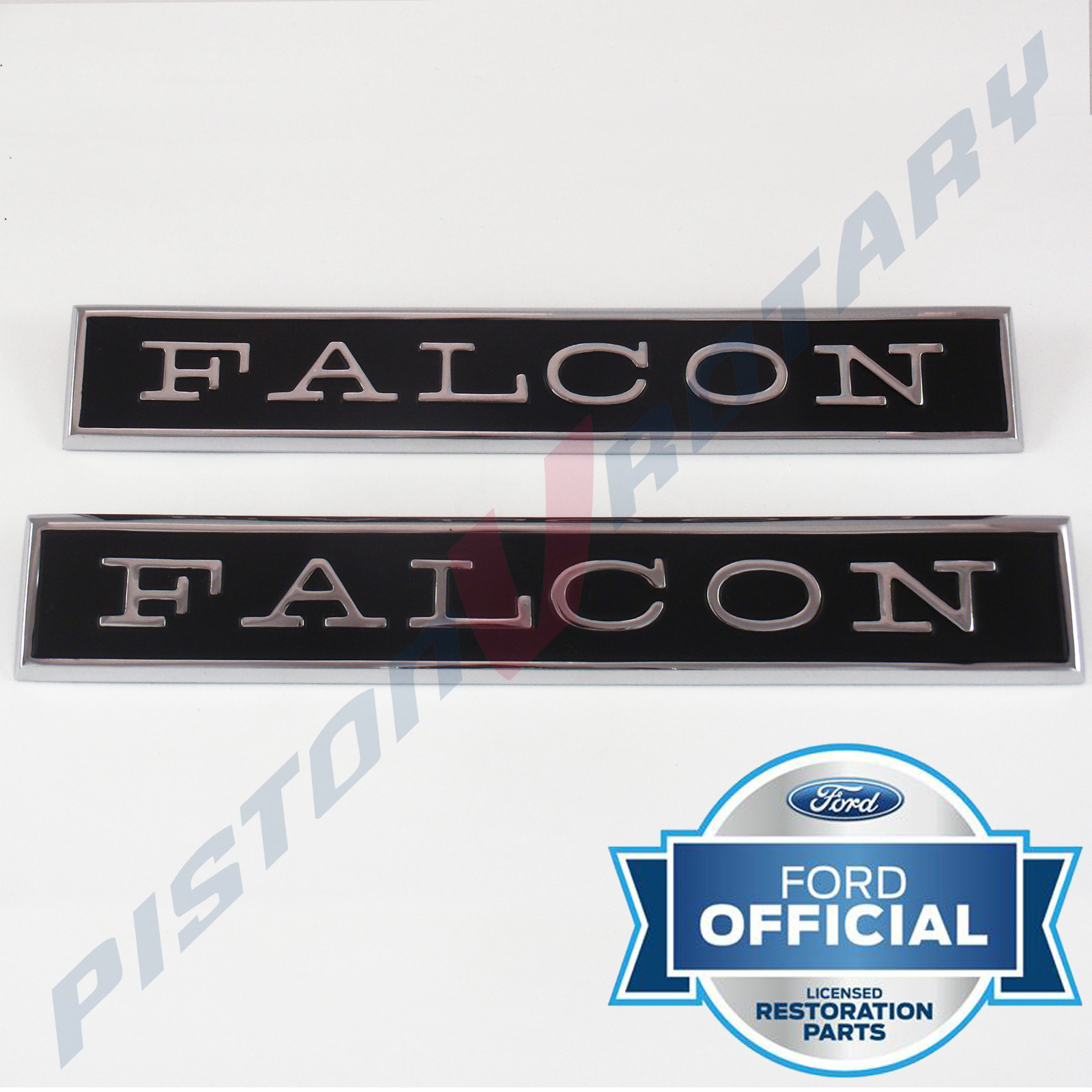 FALCON rear quarter Badges x2 , Chrome New for FORD XL XM Fender Panel ...