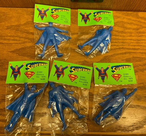 Vintage 1979 Superman 3" Blue Rubber Figure DC Comics Japan Lot of 5 | eBay