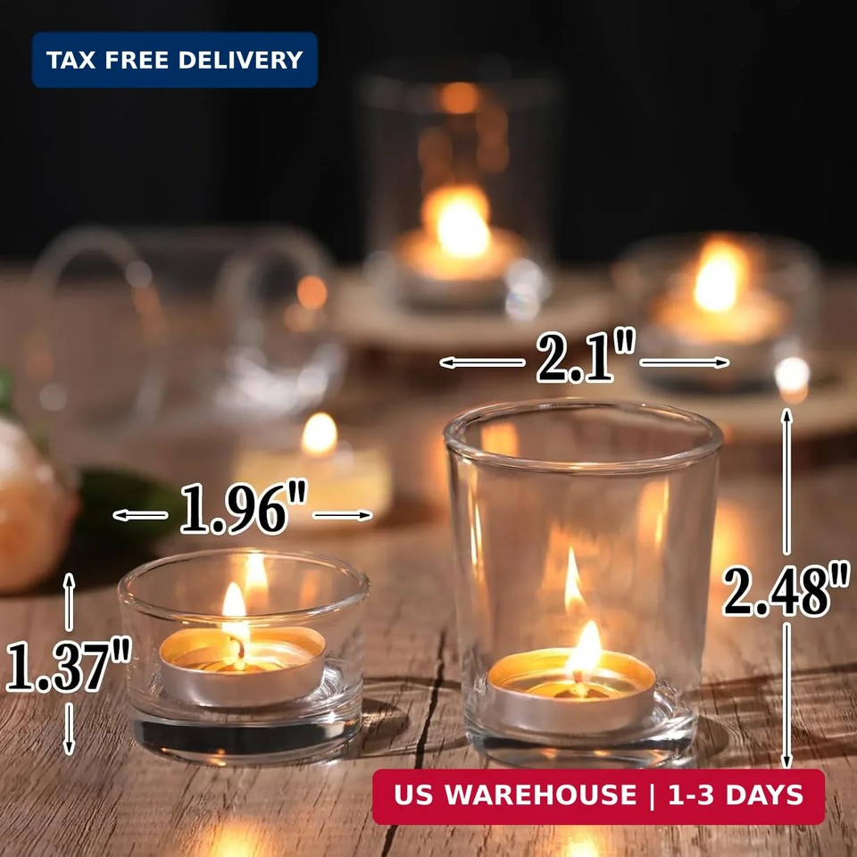 36pcs Assorted Votive Candle Holders, Glass Candle Holder for Wedding ...