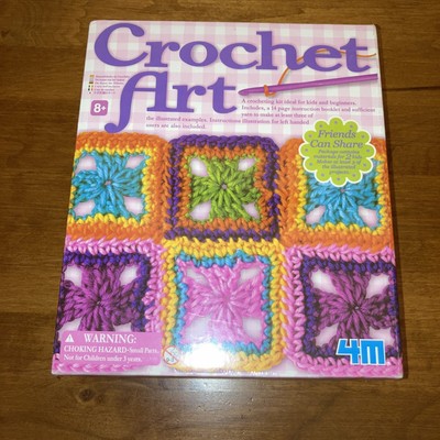 Crochet Art Kit 4M Kids Beginners Age 8+ Yarn Craft Project New | eBay