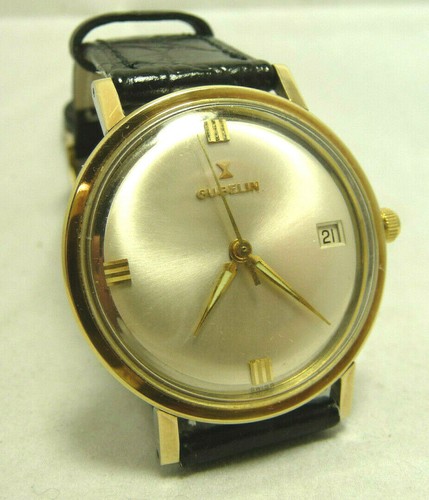 RARE BEAUTIFUL GUBELIN SOLID GOLDEN TOP AUTOMATIC MAN'S DATE WATCH | eBay
