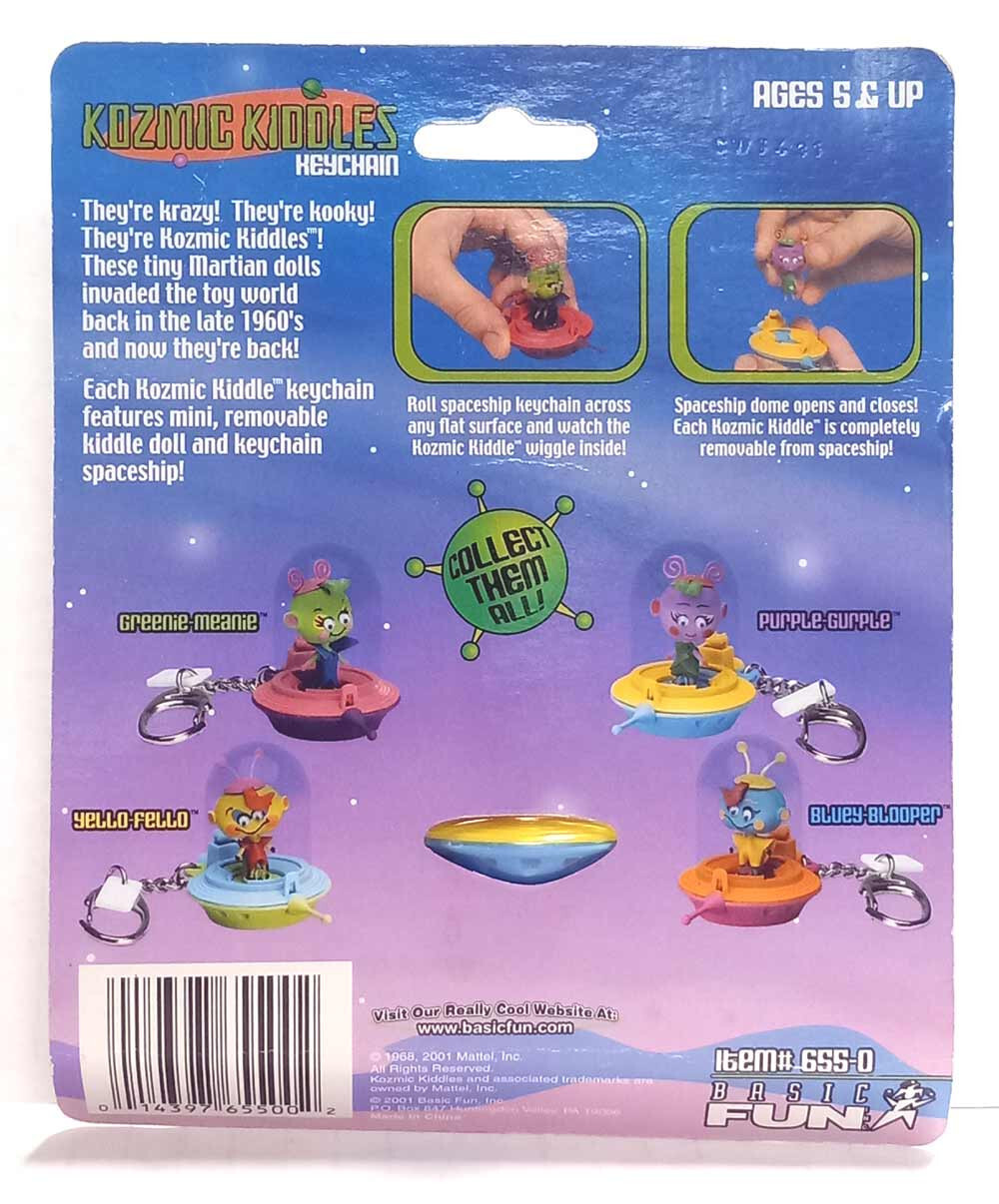 2001 Kozmic Kiddles Mattel Basic Fun Bluey Blooper Keychain 1968 Retro ...