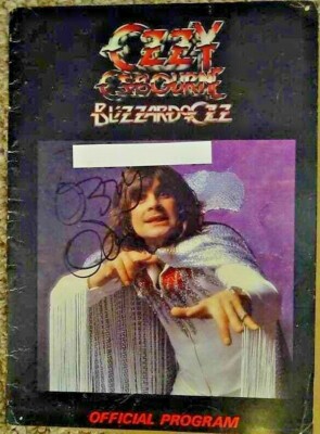 Randy Rhoads Autographed Blizzard of Ozz Program - PSA/DNA JSA ...