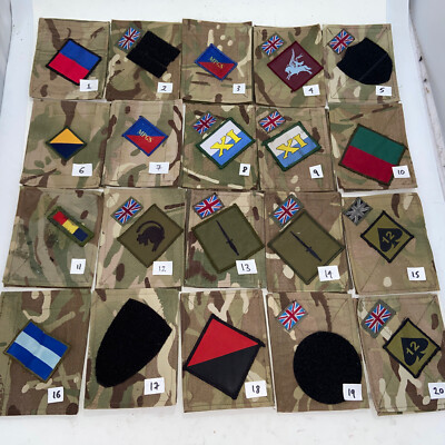 X2 MTP Army Blank Blanking Patches UBACS/PCS Regiment Desert Rat ...