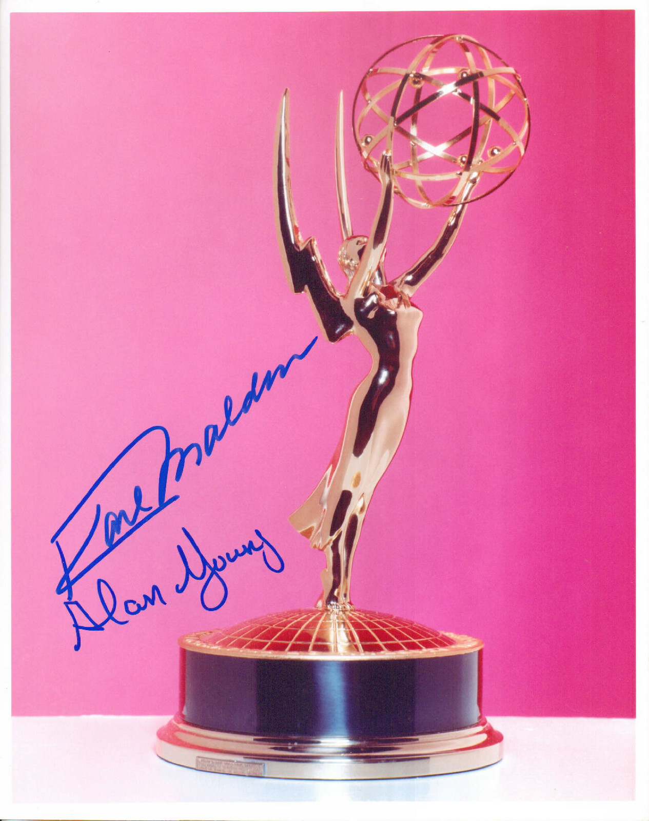 KARL MALDEN (+2009) & ALAN YOUNG (+2016) - Actors - Autograph Emmy ...