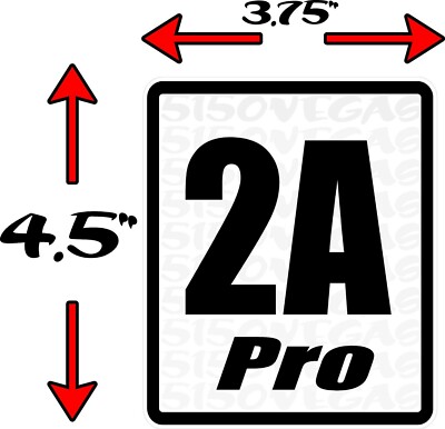 2A Pro Vinyl Sticker - 3 3/4" x 4 1/2" | eBay