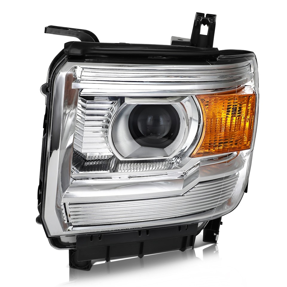 Chrome Pair Headlights Assembly Fits 2014-2015 GMC Sierra 1500 Left ...