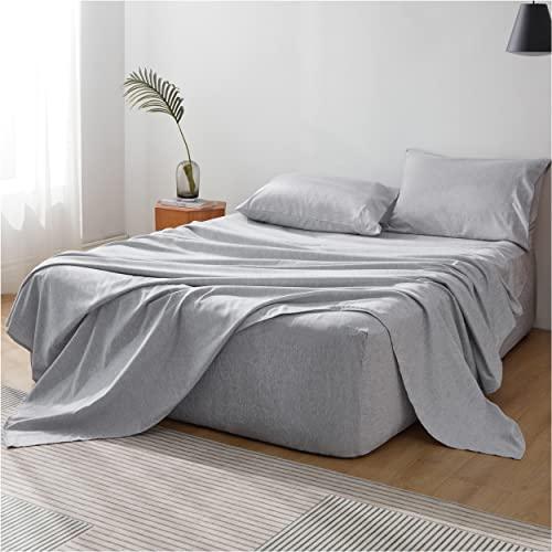 Bedsure Extra Deep Pocket Queen Sheet Sets Grey - Air Mattress Sheets ...