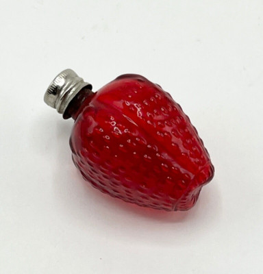 Vintage Red Glass Wild Strawberry Perfume Bottle with New Cap, 1970s ...