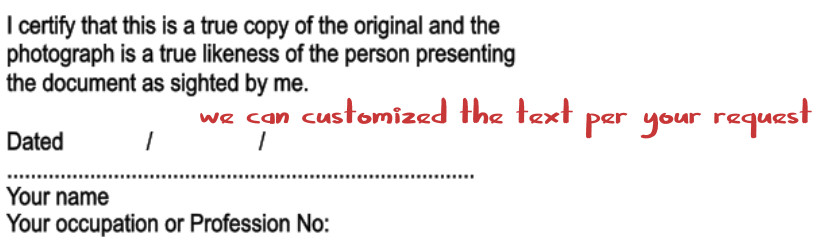 Large Custom Certification photograph Rubber Stamp CPA Accountant Nurse ...