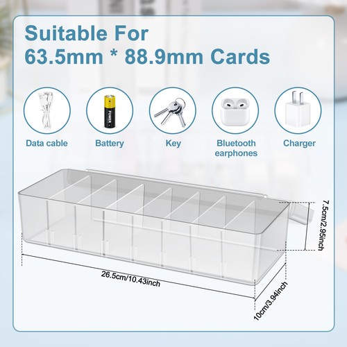 2Pcs Card Storage Box Clear Plastic Trading Card Case Playing Card ...