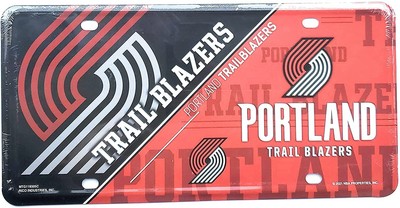 Portland Trail Blazers Metal Tag License Plate Novelty 6x12 Inch Split ...