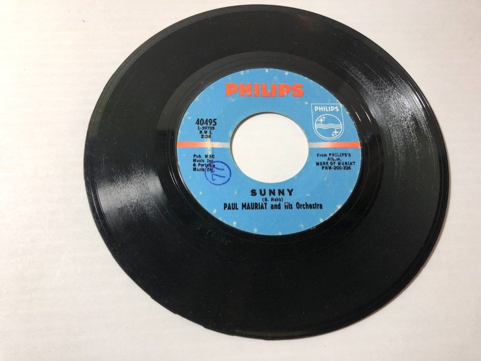 Paul Mauriat & Orchestra 45 RPM Vinyl LOVE IS BLUE Sunny Philips 40495 ...