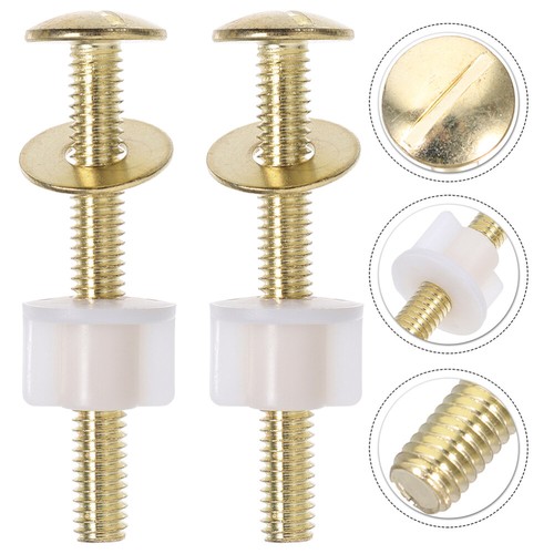 2 PCS Installation Screw Set Toilet Tank Bolts Steel Seat Hing Lid ...