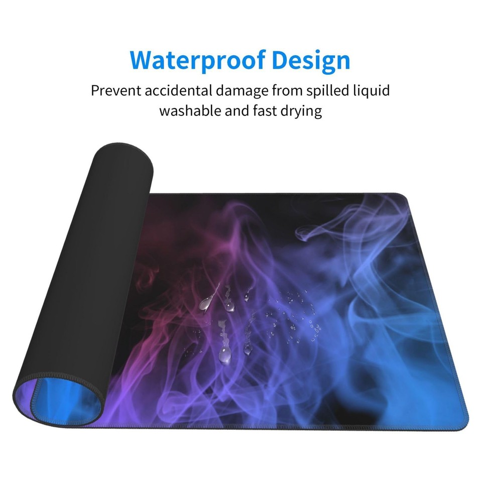 Huge 48x24 inch Mouse Pad - Extra Large Gaming Smoke Mouse Pads with ...