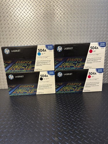 HP 504A Color Toner 4 Pack for Color LaserJet Pro CP3525, CM3530 | eBay