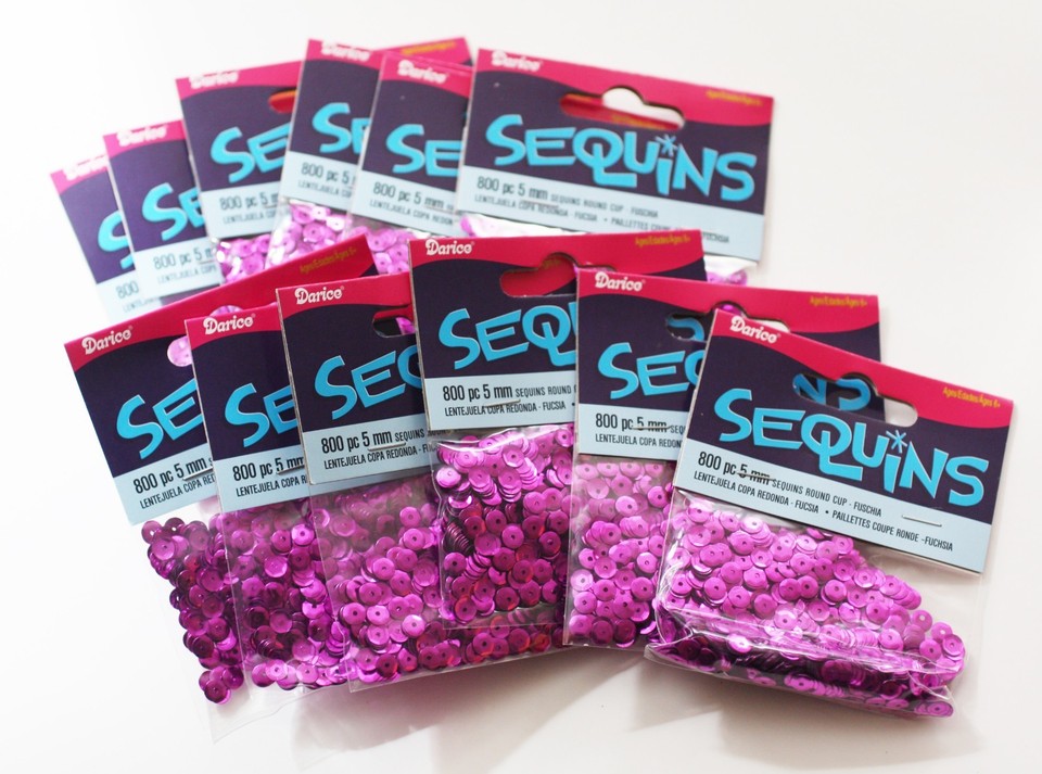 5mm Cup Sequins Wholesale Bulk Lot - 12 packs - 800 sequins per pk | eBay