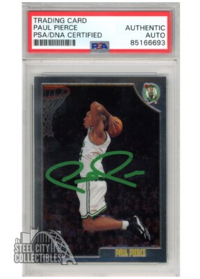 Paul Pierce 1999-00 Topps Chrome Autograph Rookie Card #135 PSA/DNA ...