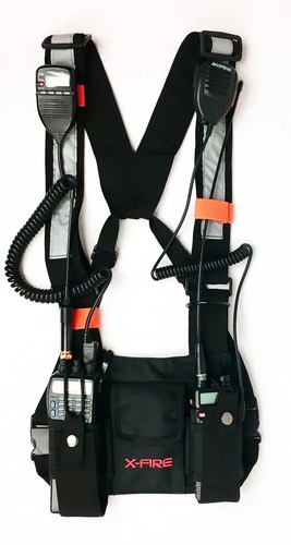X-FIRE® Updated Dual Portable Radio Chest Rig Harness for Two-Way ...