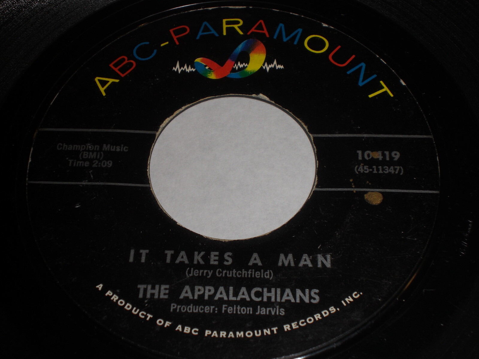 The Appalachians - It Takes A Man / Bony Moronie 45 - ABC-Paramount ...
