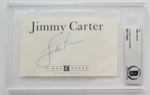 President Jimmy Carter Signed & Slabbed Cut Signature Encapsulated 39th ...