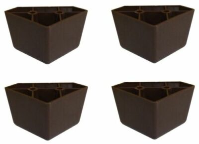4 Universal Dark Brown Triangle Legs Feet Plastic Furniture Sofa~Couch ...