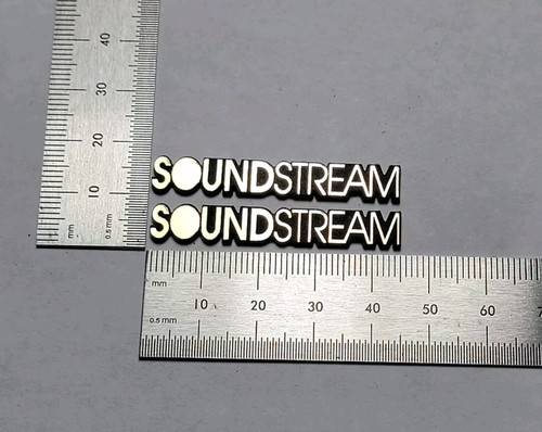 Soundstream Badge Logo Emblem Brushed Gold Pair For Speakers, Amps ...